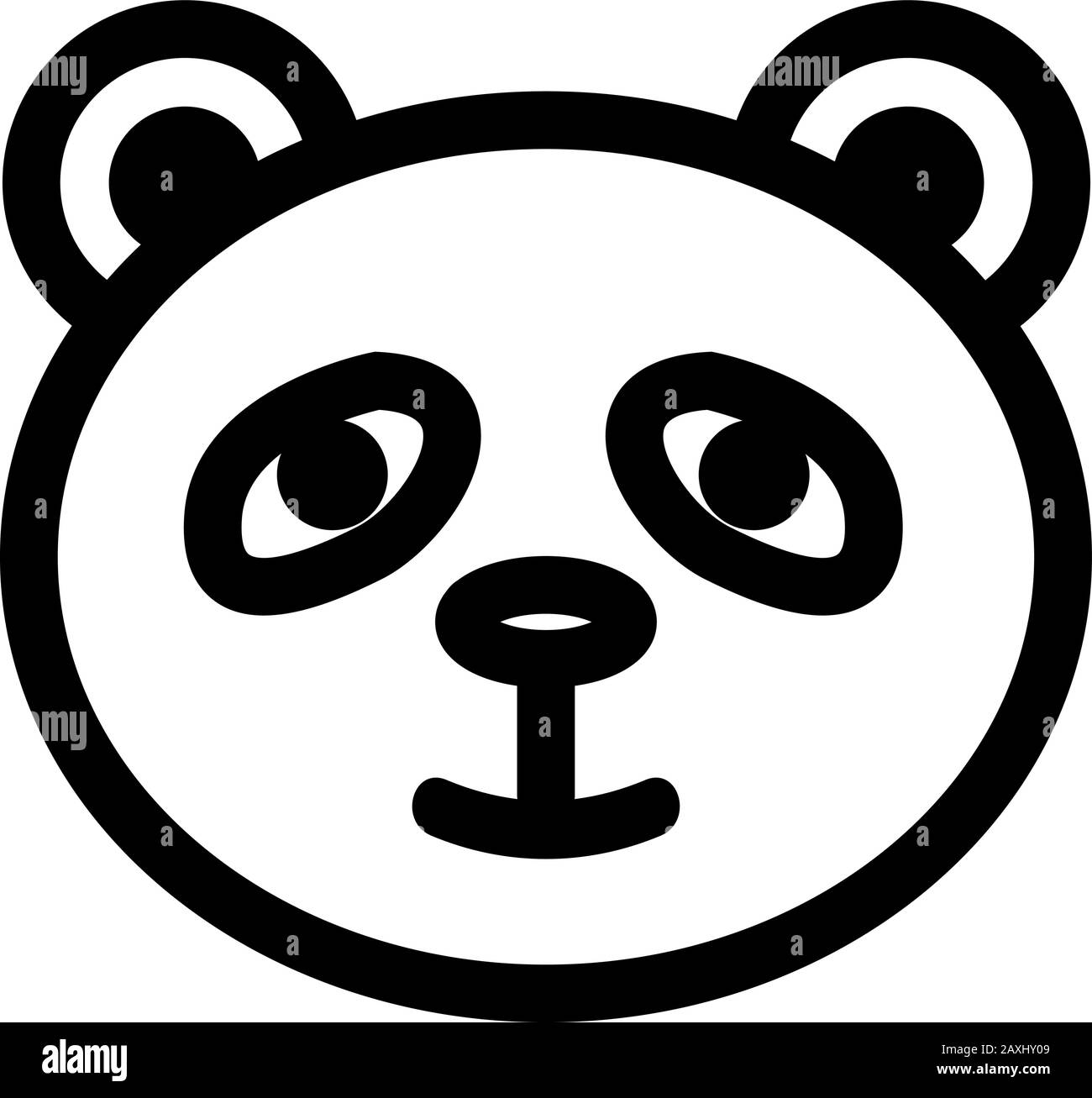 Panda icon vector. Isolated contour symbol illustration Stock Vector ...