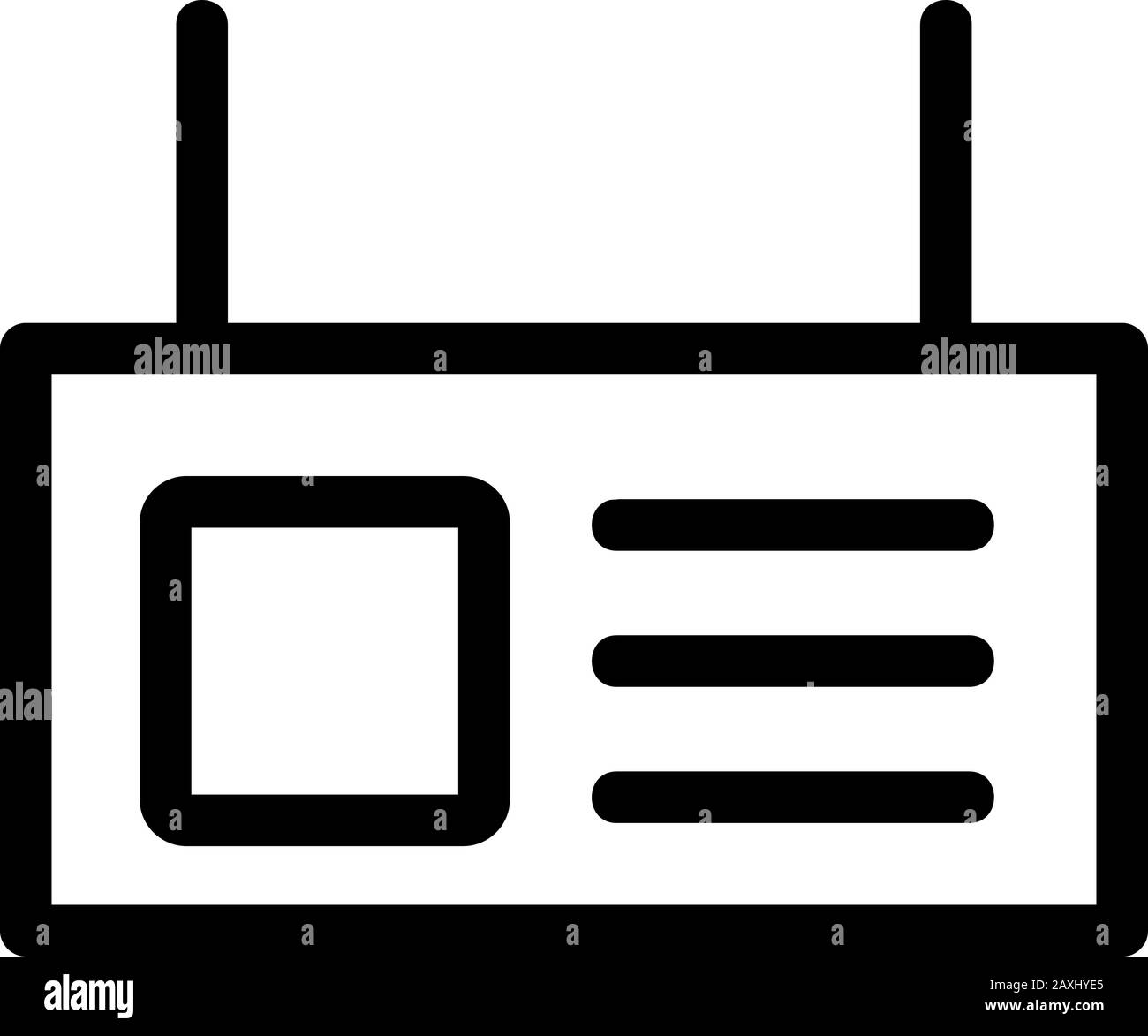 Sign icon vector. Isolated contour symbol illustration Stock Vector ...