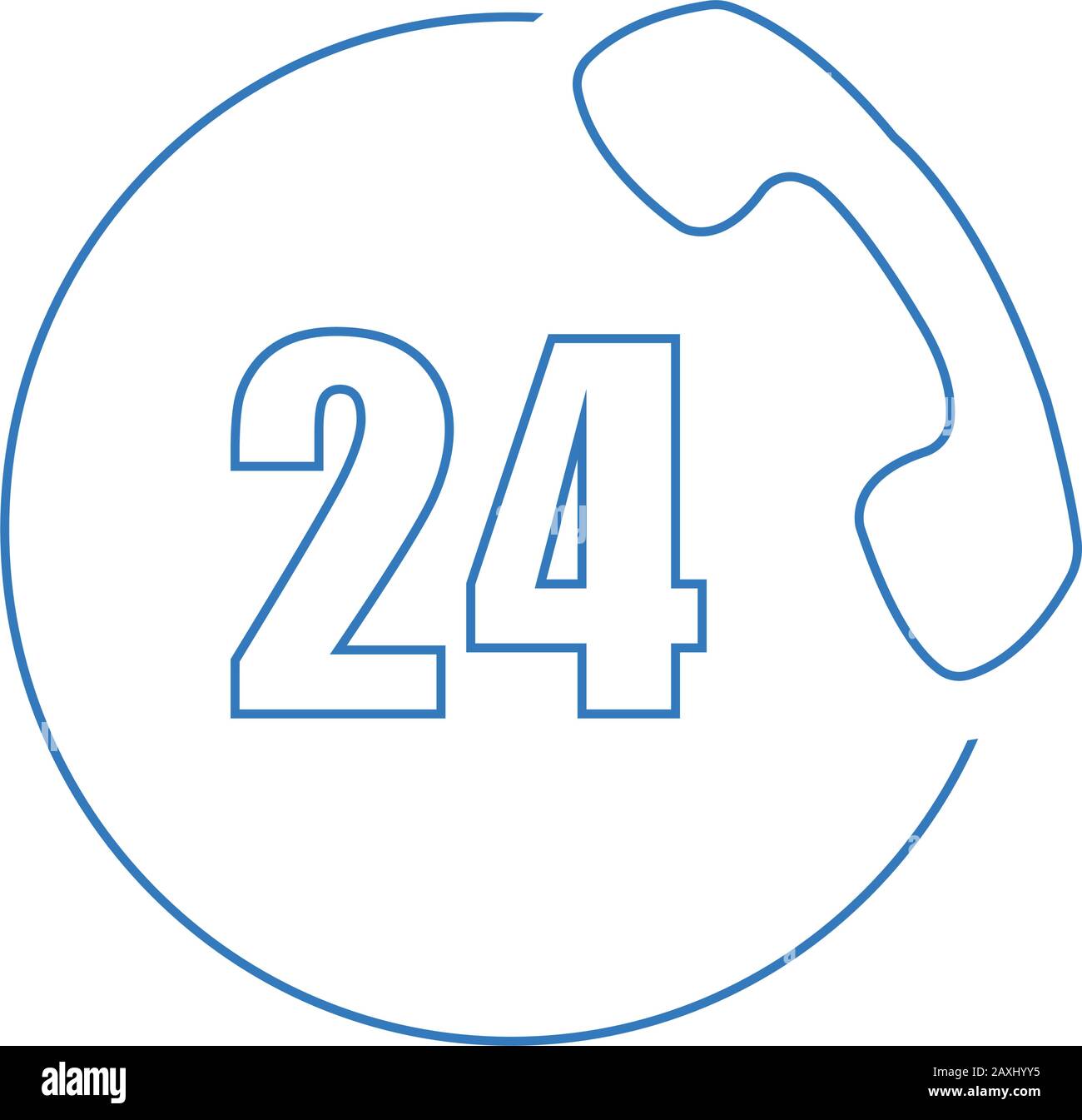 Customer support. calling help, 24 hours active, helpline Icon for ...