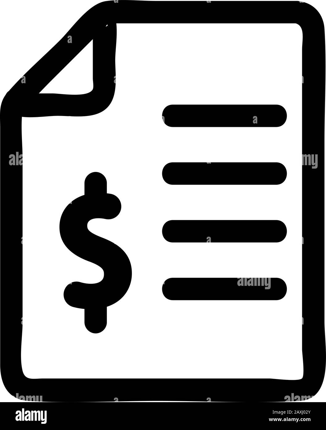 dollar paper icon vector. Isolated contour symbol illustration Stock ...