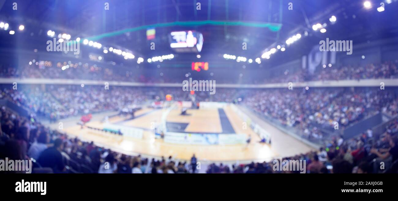 Blurred sports arena and fans during a basketball game Stock Photo - Alamy