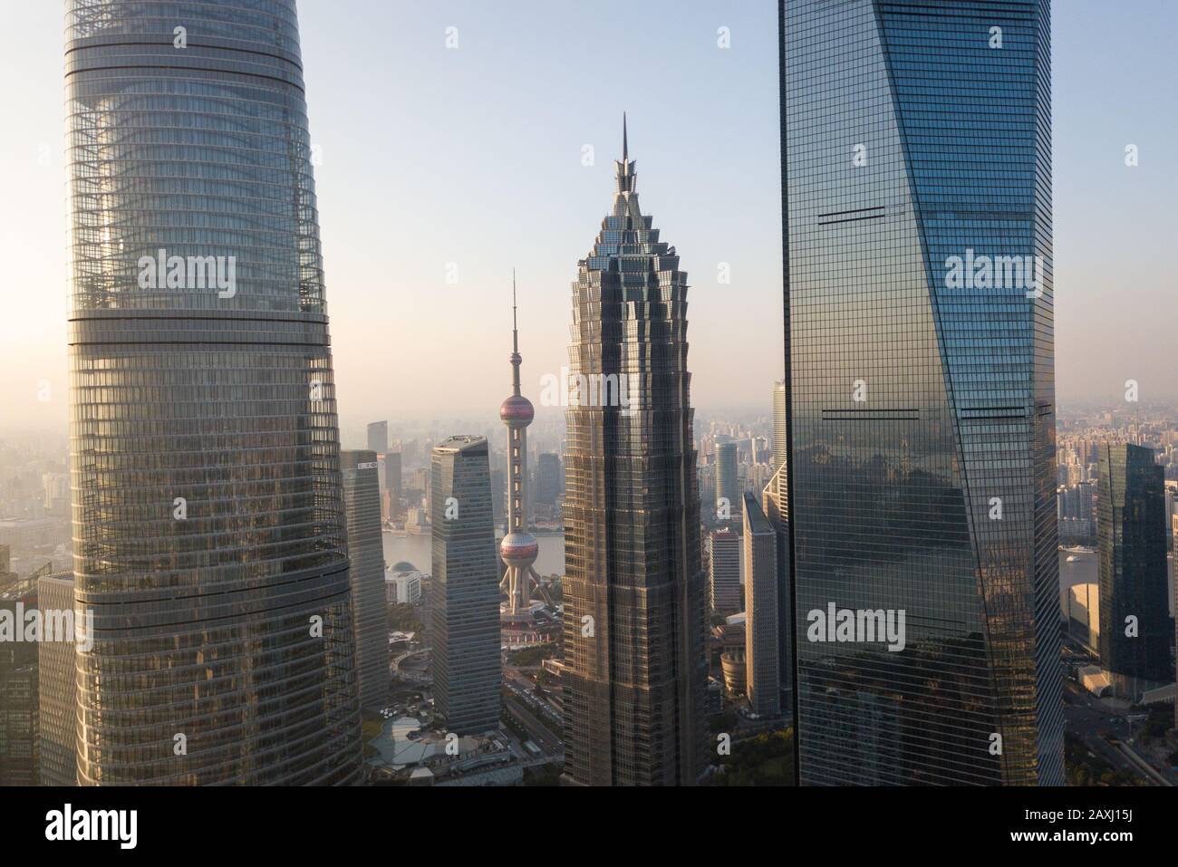 Shanghai, China - 25 October 2017: Three tallest building in Shanghai ...
