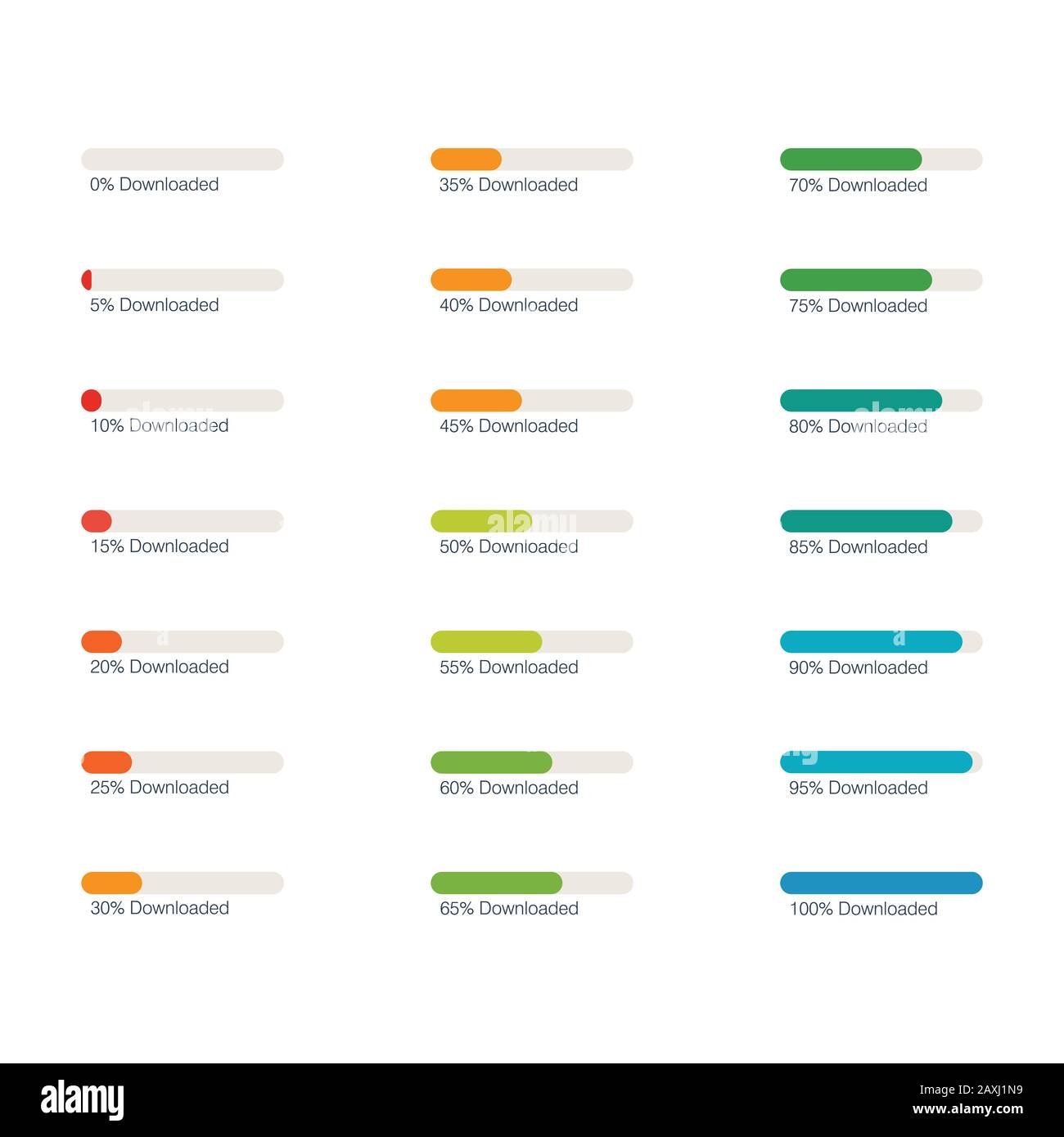 Set of Progress bars. Vector illustration Stock Vector Image & Art - Alamy