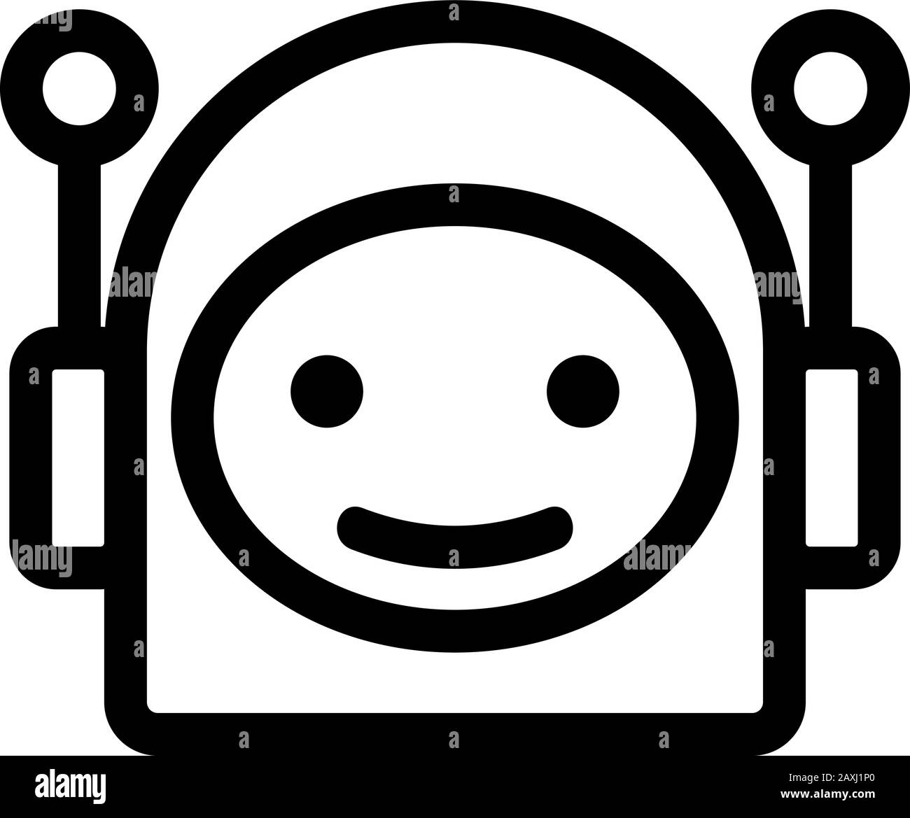 Chat bot icon vector. Isolated contour symbol illustration Stock Vector ...