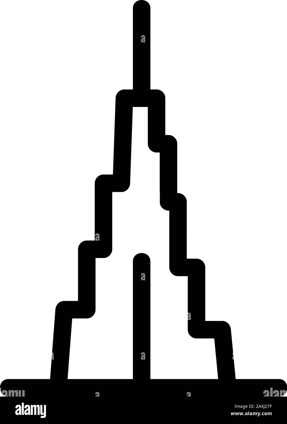 skyscraper icon vector. Isolated contour symbol illustration Stock ...