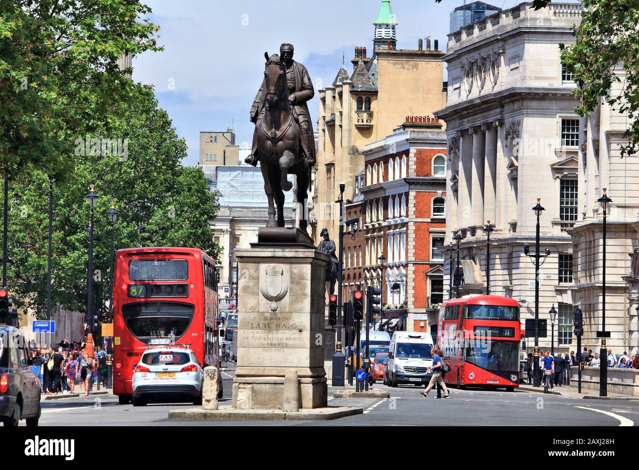 LONDON, UK - JULY 7, 2016: People ride a New Routemaster bus in City of ...