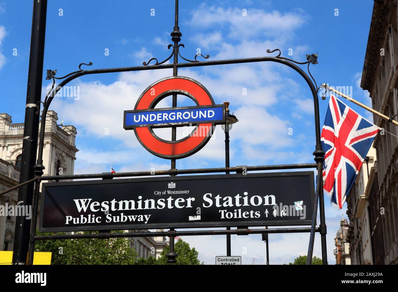 LONDON, UK - JULY 7, 2016: London Underground station sign in London ...