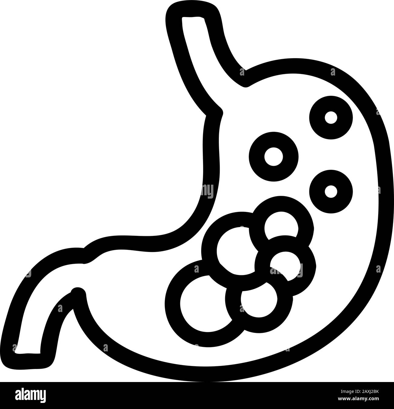 stomach icon vector. Isolated contour symbol illustration Stock Vector ...