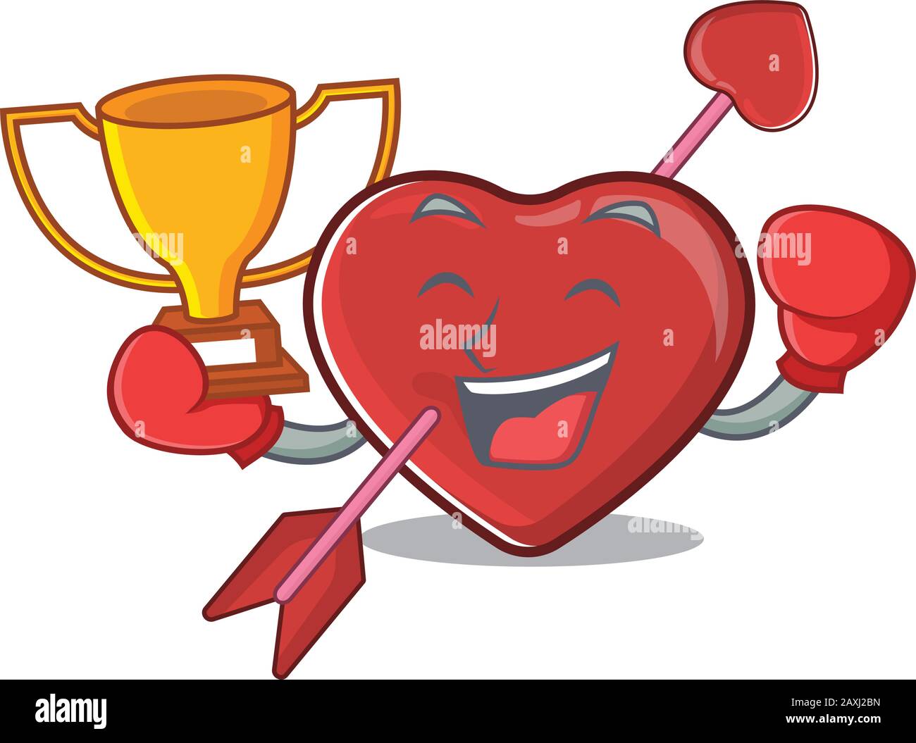 Boxing gloves in shape heart Stock Vector Images - Alamy
