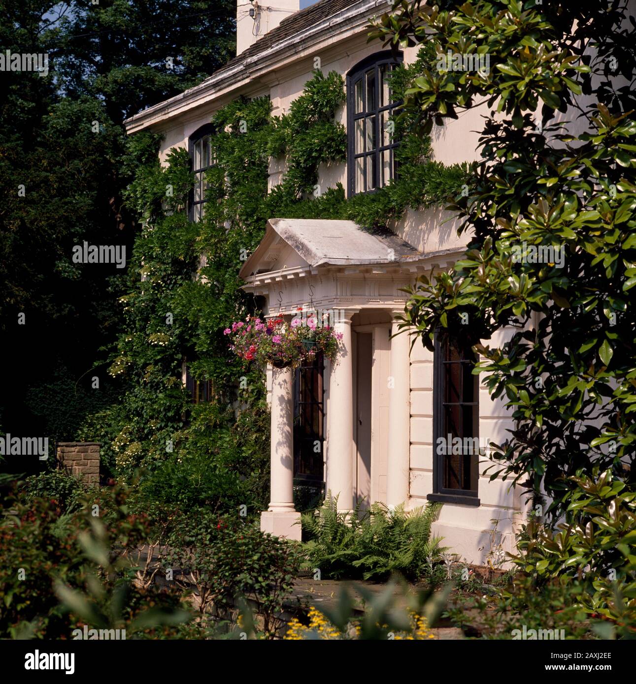 Grand porch on large country house Stock Photo - Alamy