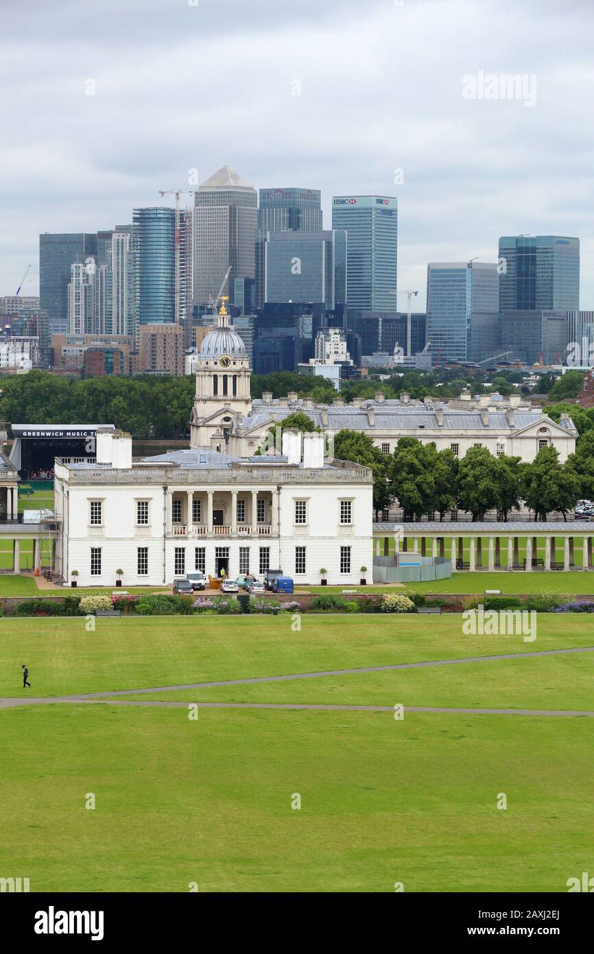 Royal borough of greenwich, aerial hi-res stock photography and images ...