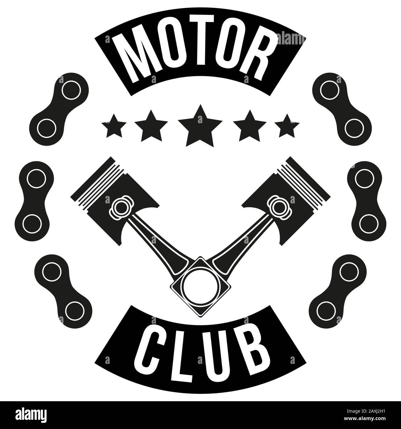 Retro motor service garage sign Cut Out Stock Images & Pictures - Alamy