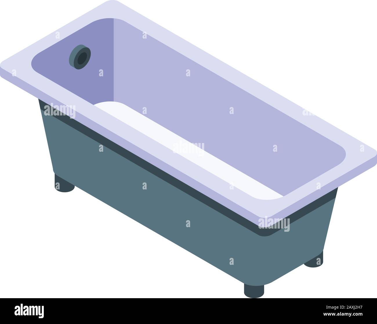 Classic bathtub icon, isometric style Stock Vector Image & Art - Alamy
