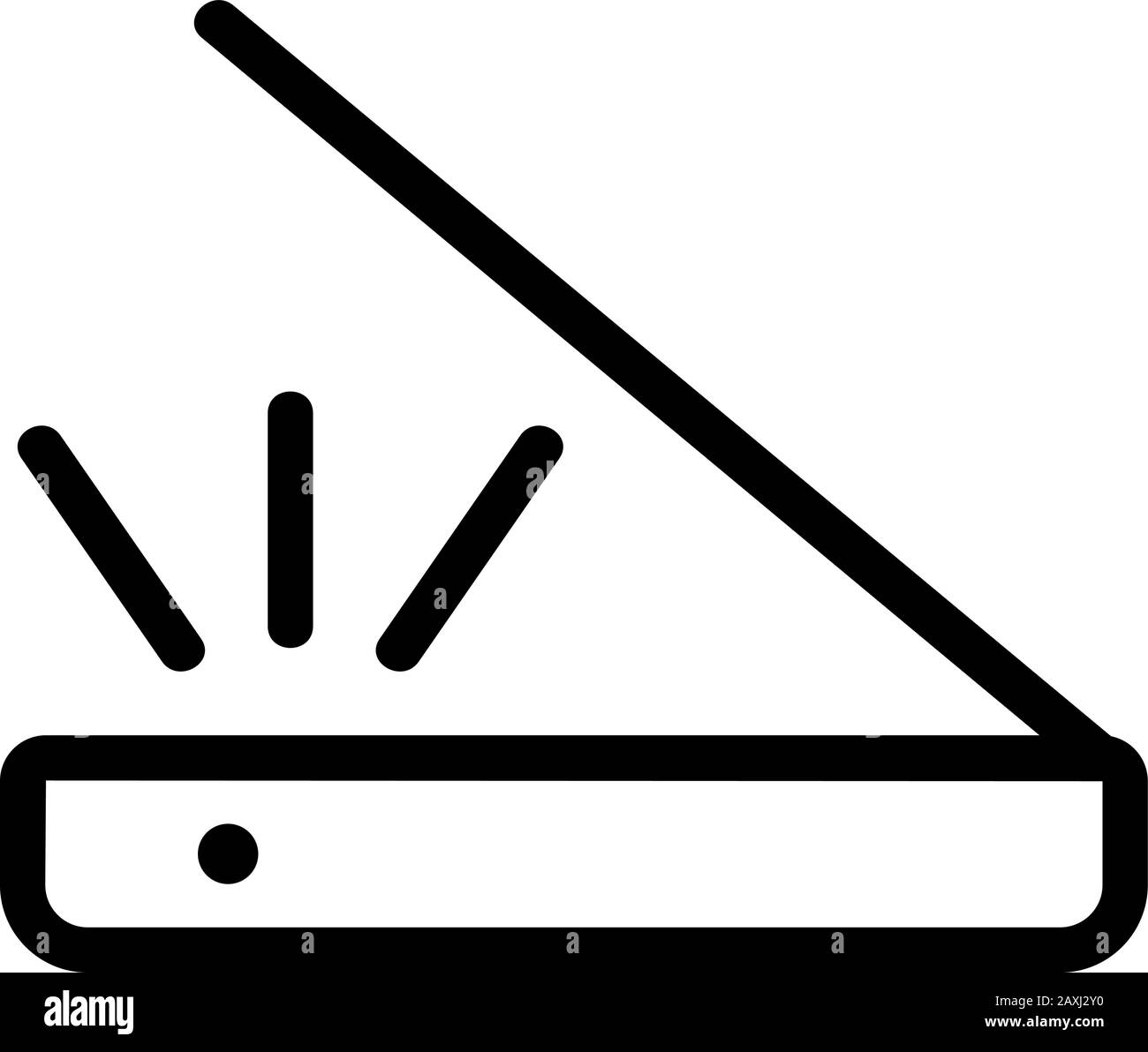 Scanner icon vector. Isolated contour symbol illustration Stock Vector ...