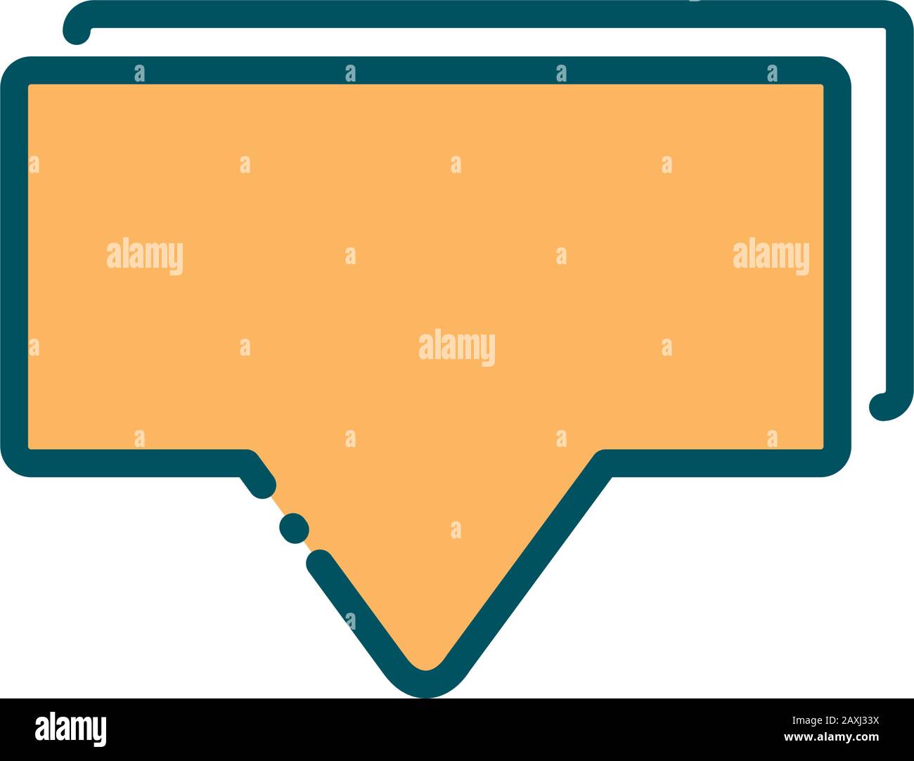 talk bubble message social media line and fill vector illustration ...