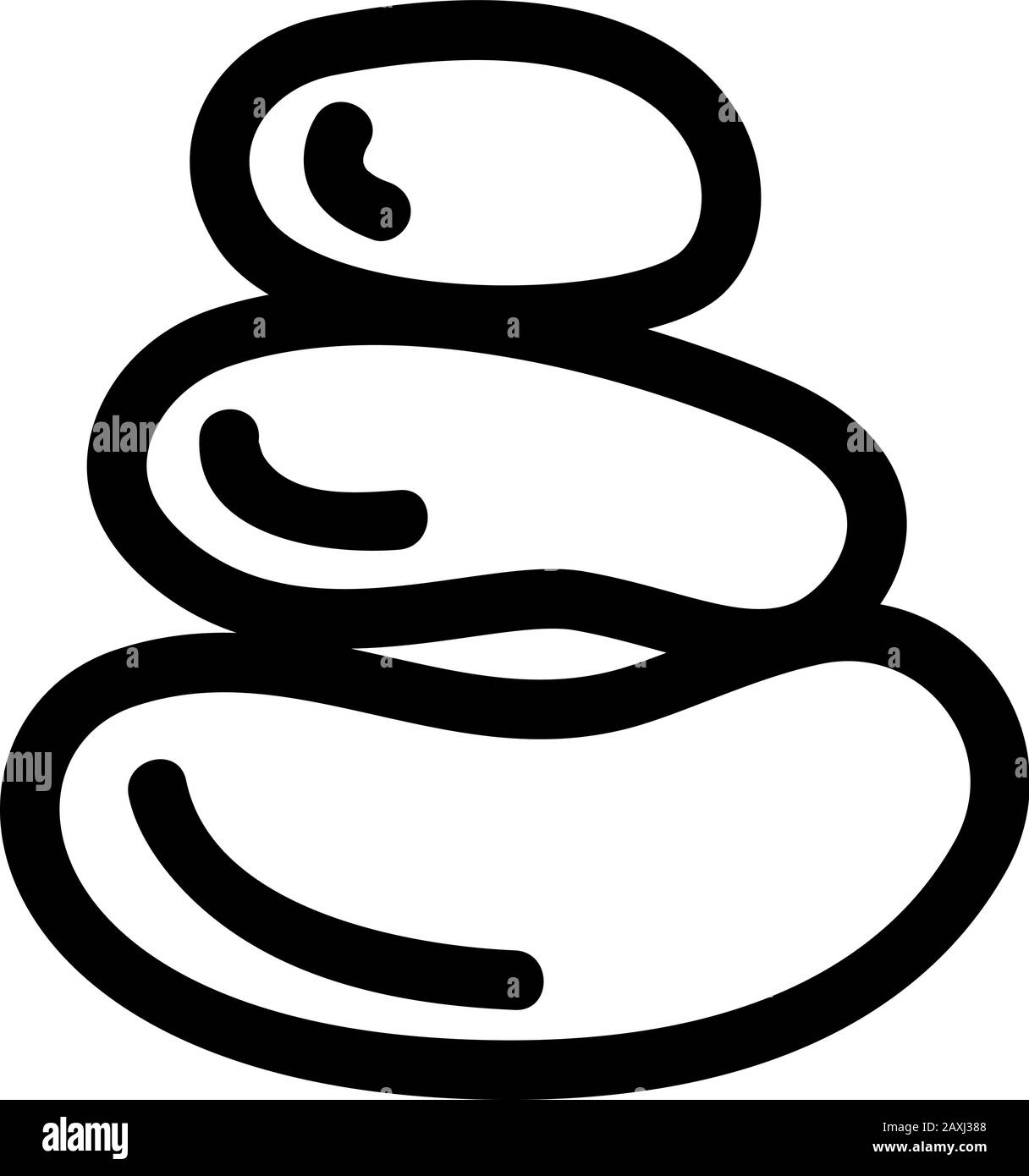 Stone massage icon vector. Isolated contour symbol illustration Stock ...