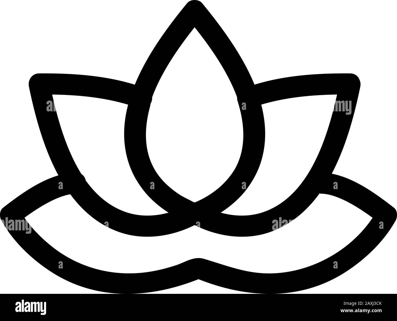 Lotus icon vector. Isolated contour symbol illustration Stock Vector ...