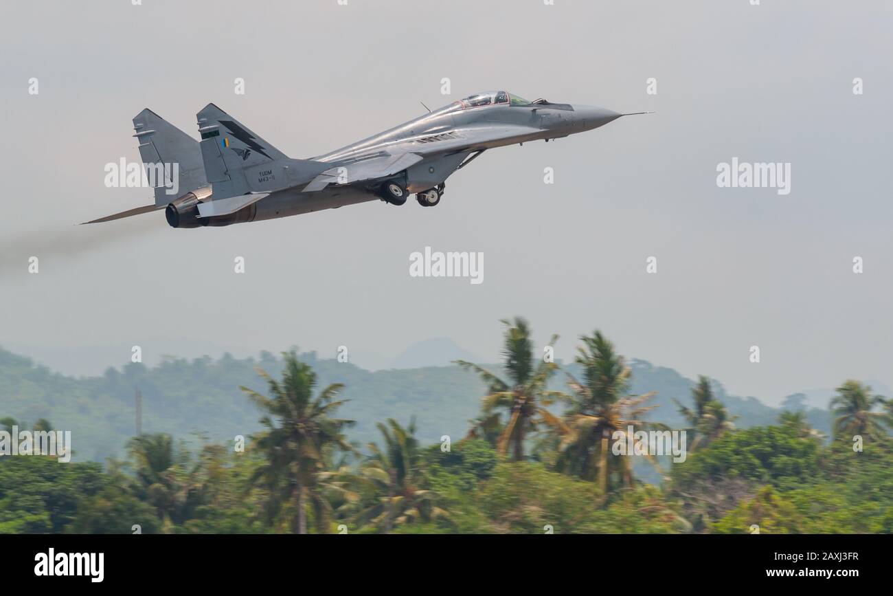 RAC MiG-29N Fulcrum of the Royal Malaysian Air Force's (RMAF) Smokey ...