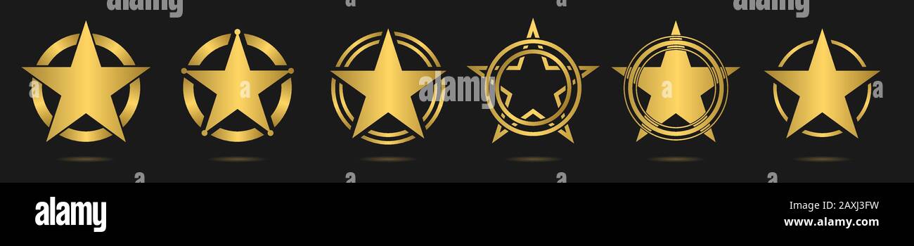 Star symbol icons Stock Vector Image & Art - Alamy
