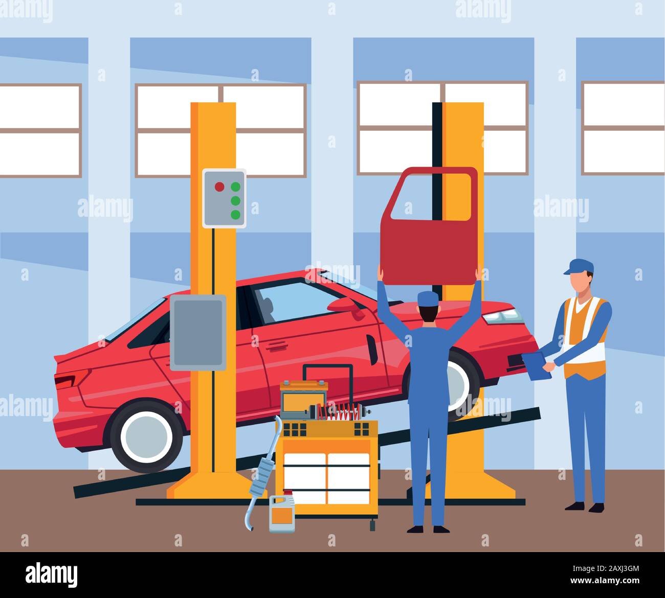 Trolley car maintenance Stock Vector Images - Alamy