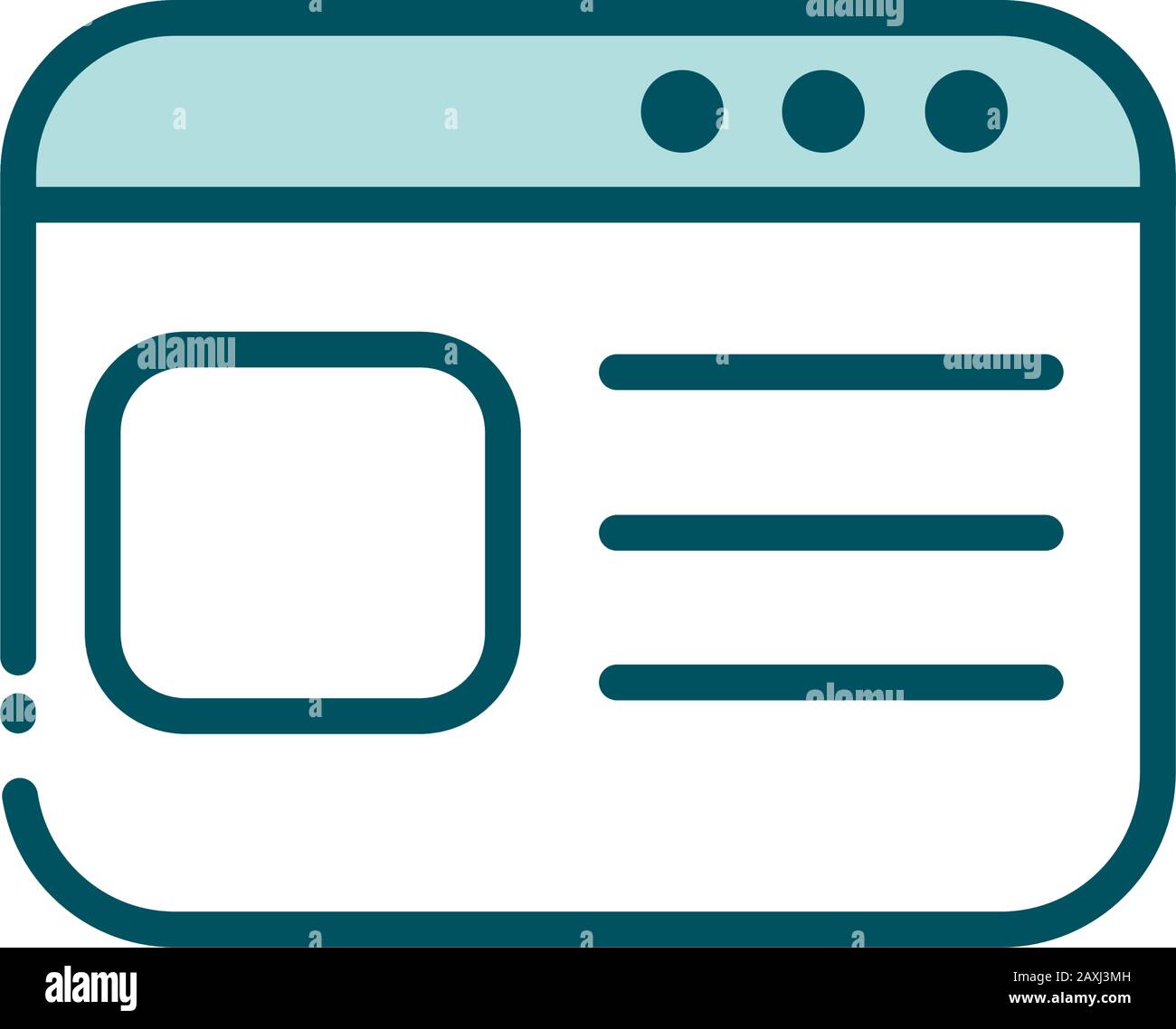 website page information social media line and fill vector illustration ...