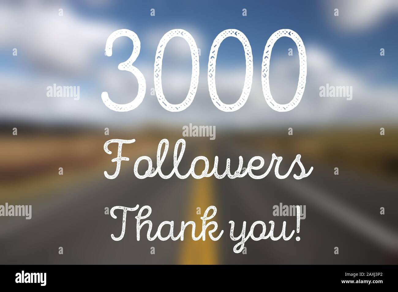3000 followers - company social media account thank you note. 3k fans ...