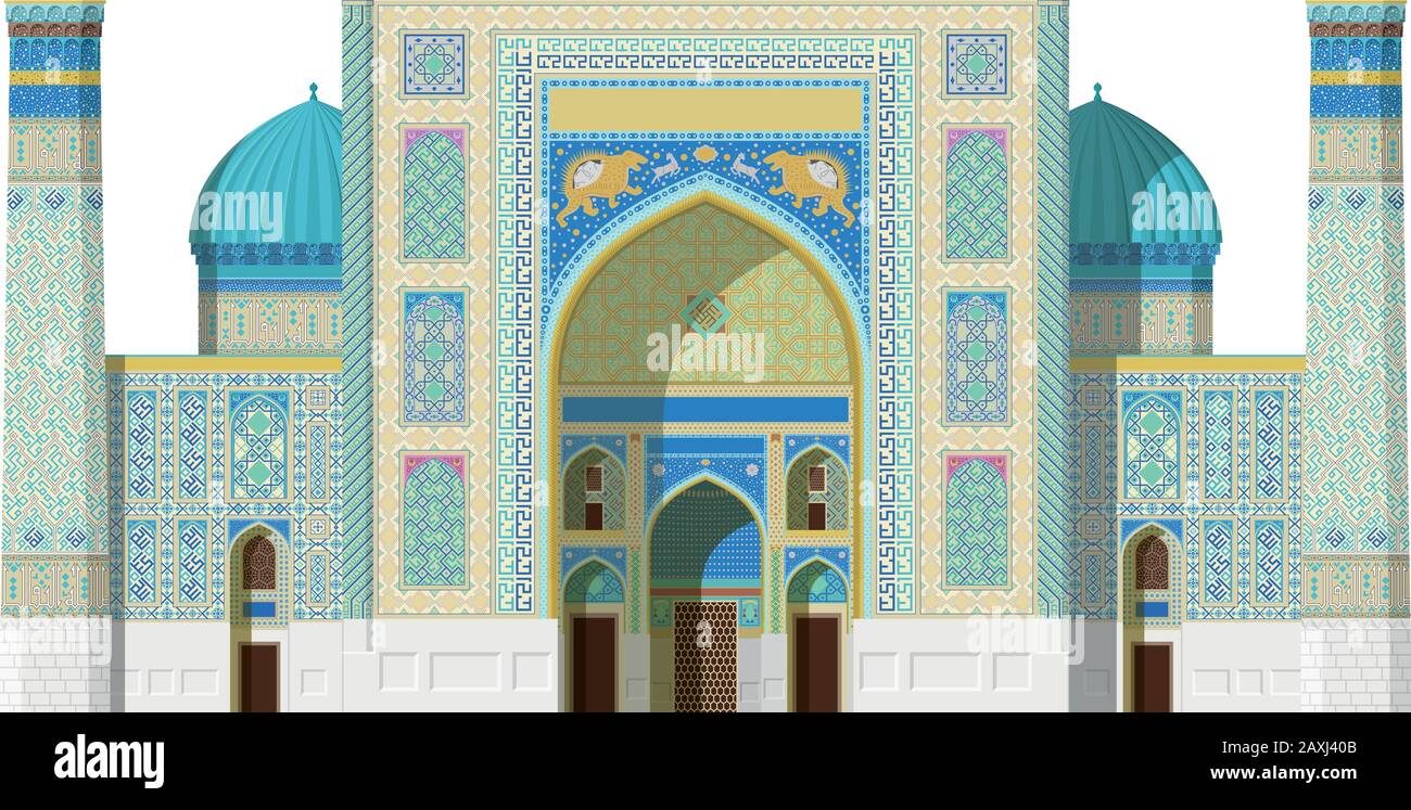 Madrasah uzbekistan Stock Vector Images - Alamy