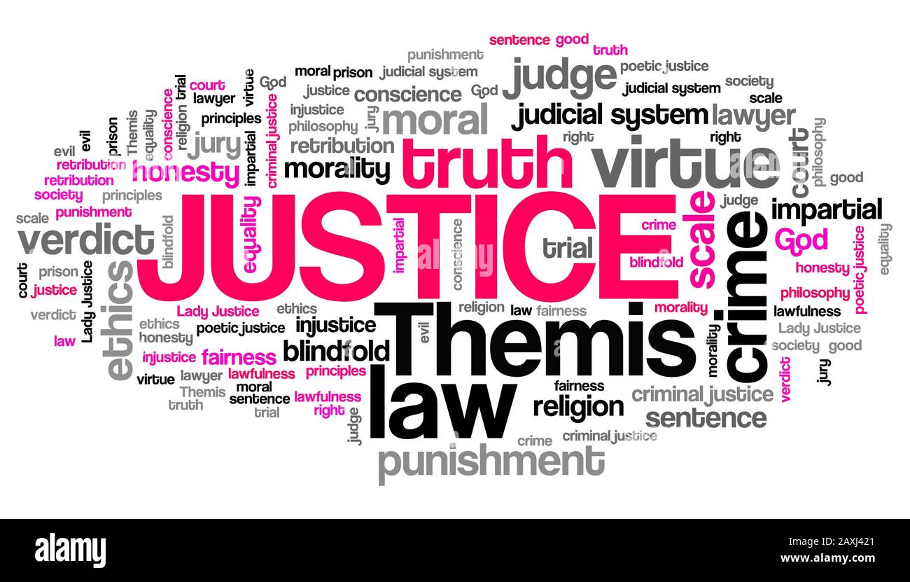 Justice Legal Issues And Concepts Word Cloud Illustration Word