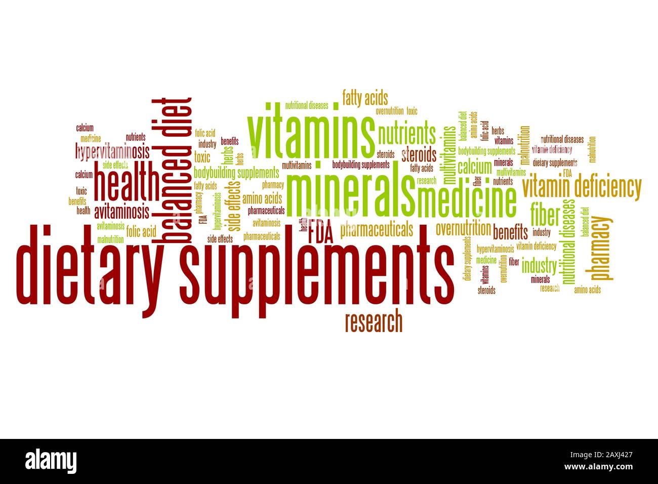 Dietary supplements concepts word cloud illustration. Word collage ...
