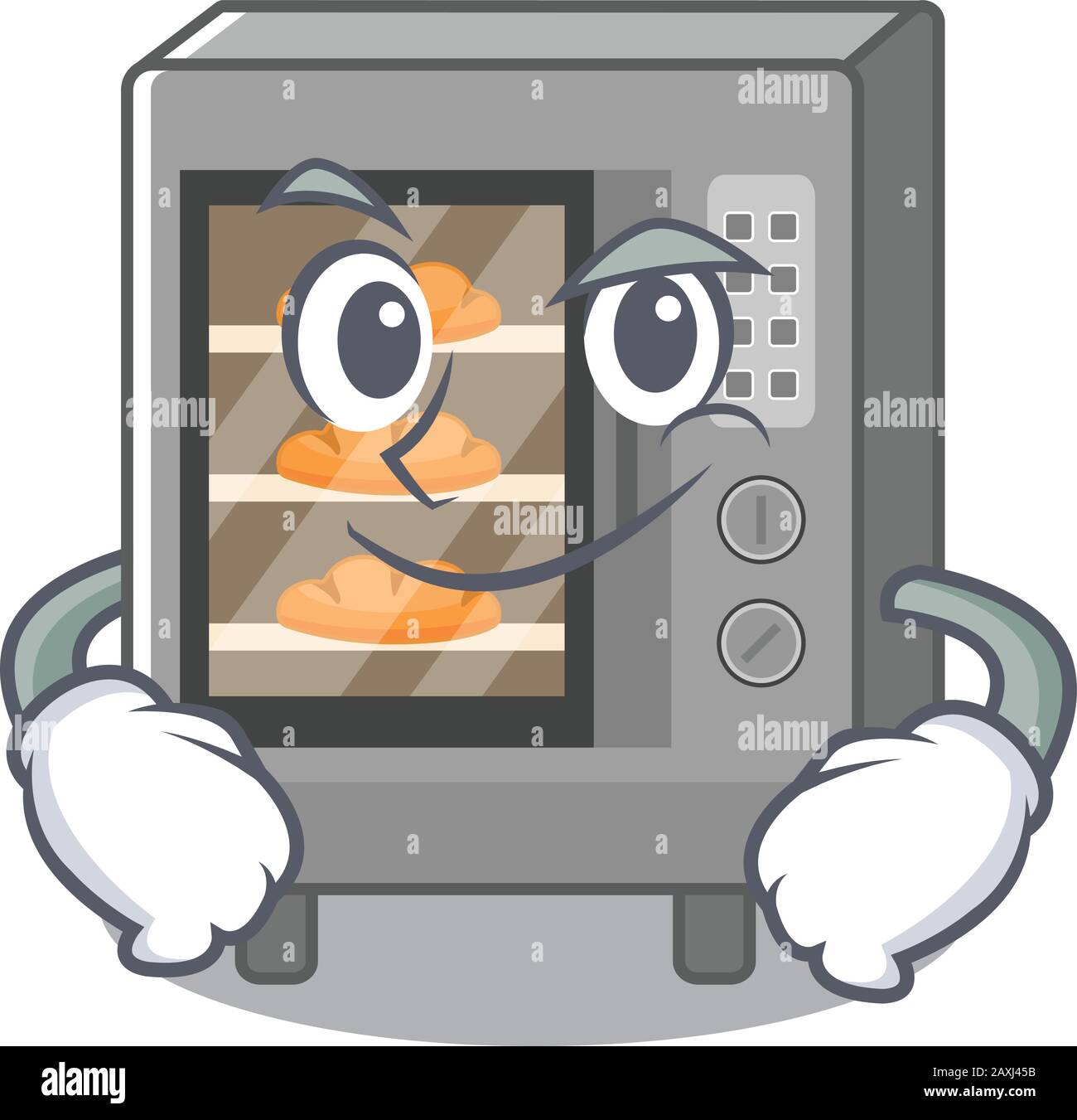 Cool oven cake mascot character with Smirking face Stock Vector Image ...