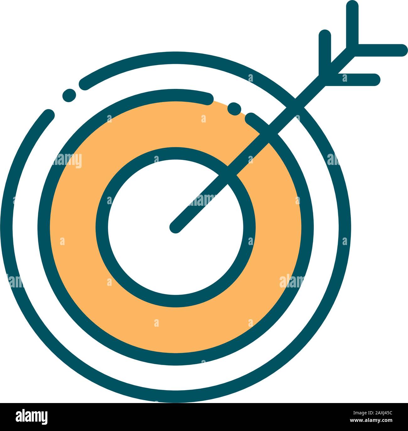 target marketing social media line and fill vector illustration Stock ...