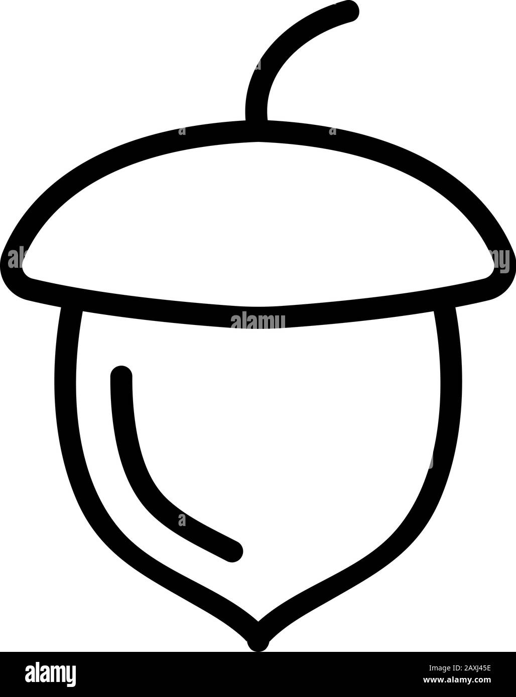 Nut icon vector. Isolated contour symbol illustration Stock Vector ...