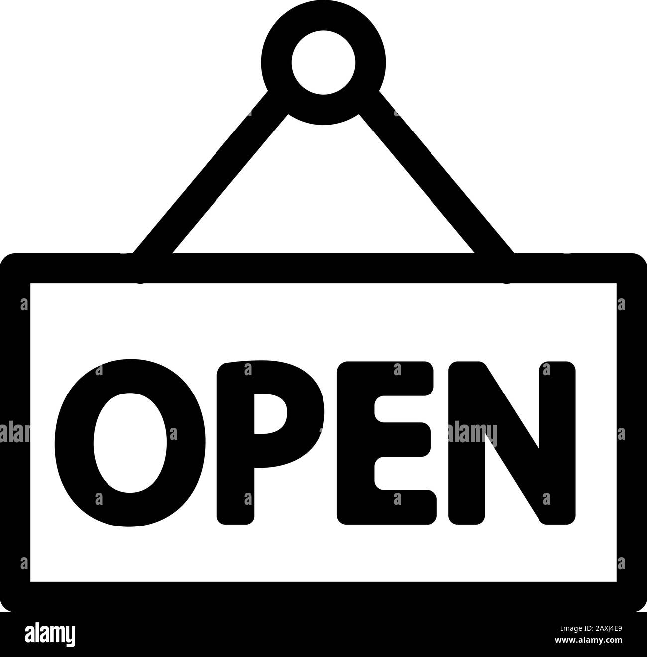Open vector icon. Isolated contour symbol illustration Stock Vector ...