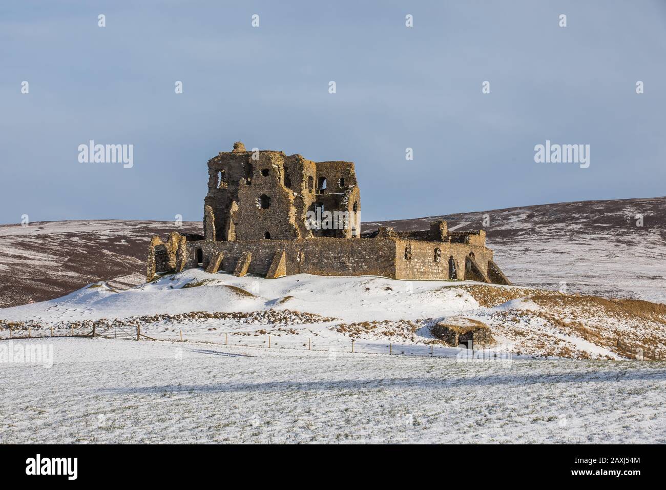 The ruins of Auchindoun Castle, a 15th centure L-plan tower near ...