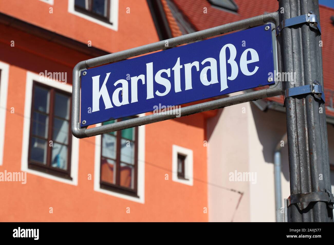 Nuremberg city, Germany. Sign with street name - Karlstrasse Stock ...