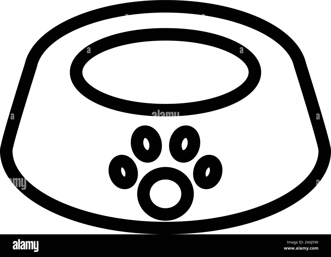 Pet bowl icon vector. Isolated contour symbol illustration Stock Vector ...