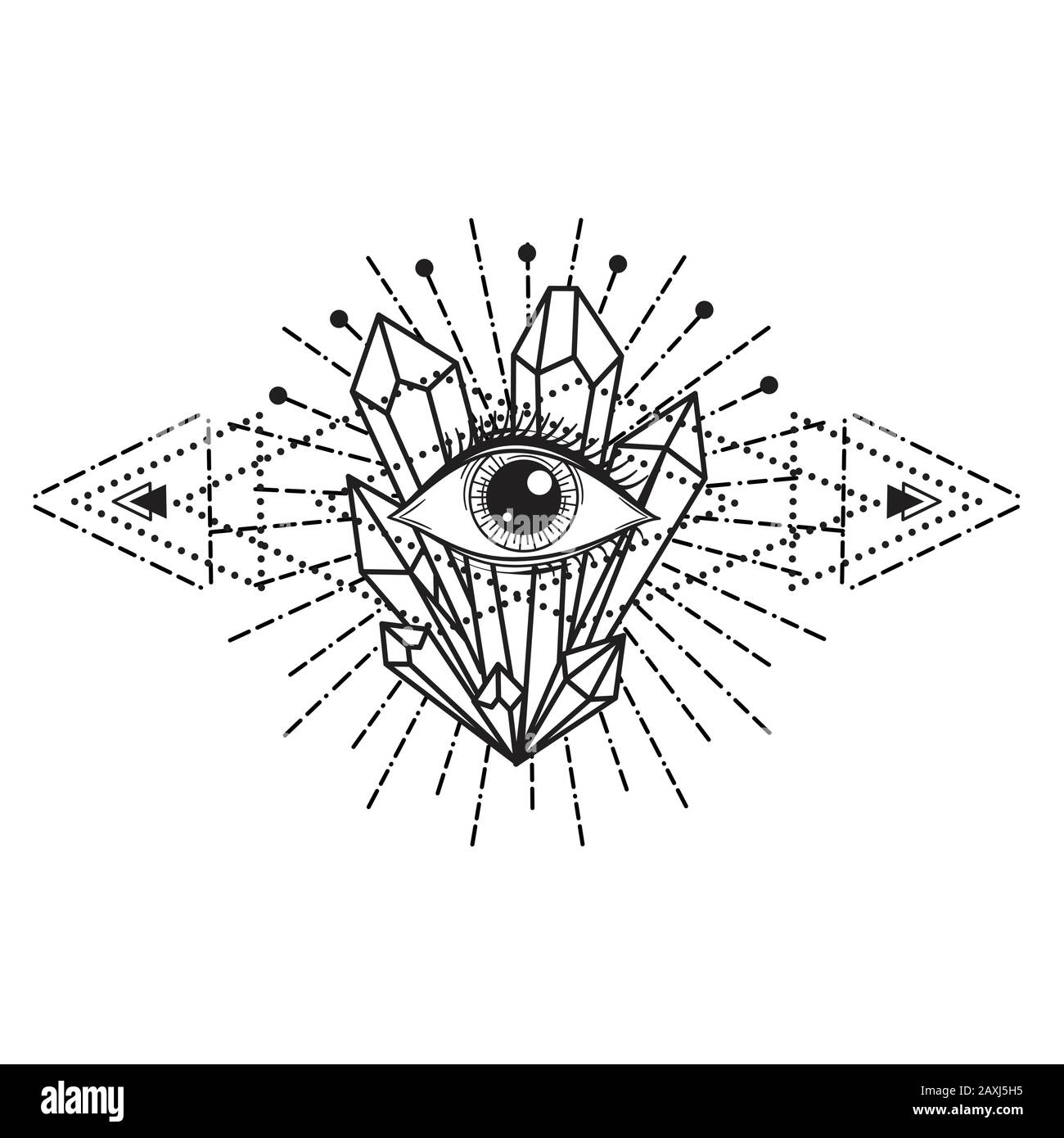 Vector Illustration of an All-Seeing Occult or Masonic Eye Stock Vector ...