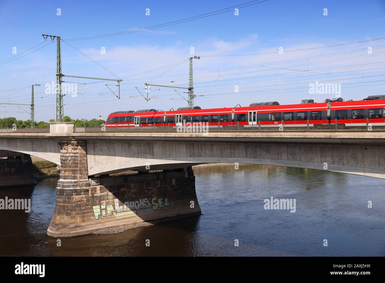 DRESDEN, GERMANY - MAY 10, 2018: Deutsche Bahn (German Railways) train ...