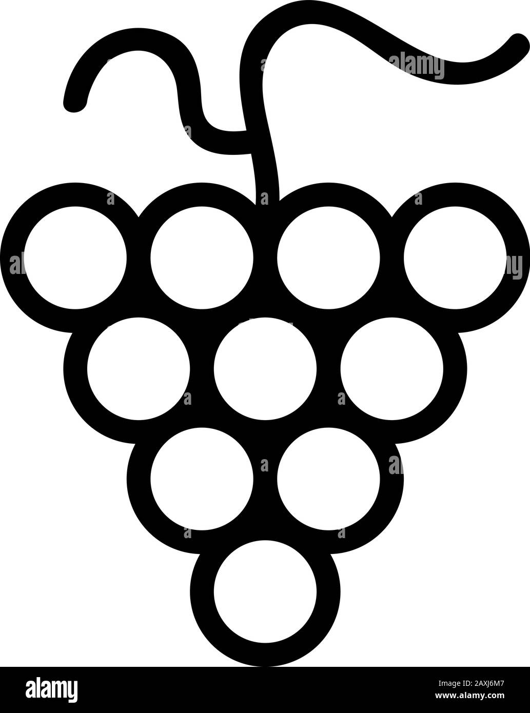 Grapes icon vector. Isolated contour symbol illustration Stock Vector ...