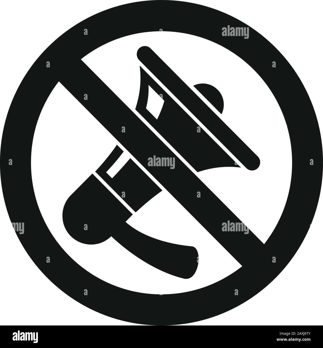 No megaphone icon. Simple illustration of no megaphone vector icon for ...