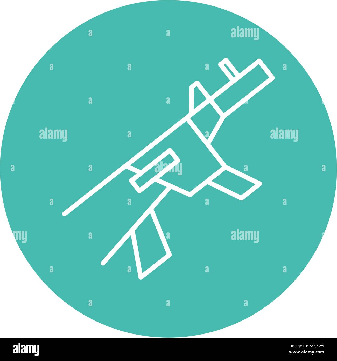 gun military force line block style Stock Vector Image & Art - Alamy