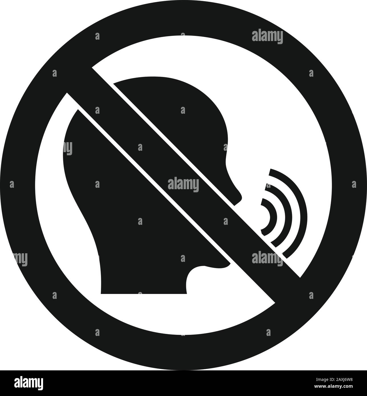 No speaking icon. Simple illustration of no speaking vector icon for ...