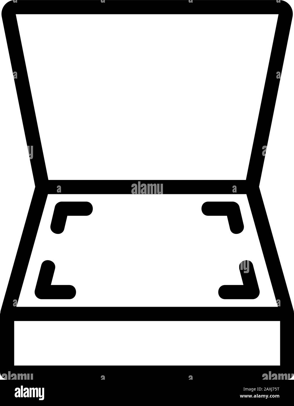 Scanner icon vector. Isolated contour symbol illustration Stock Vector ...