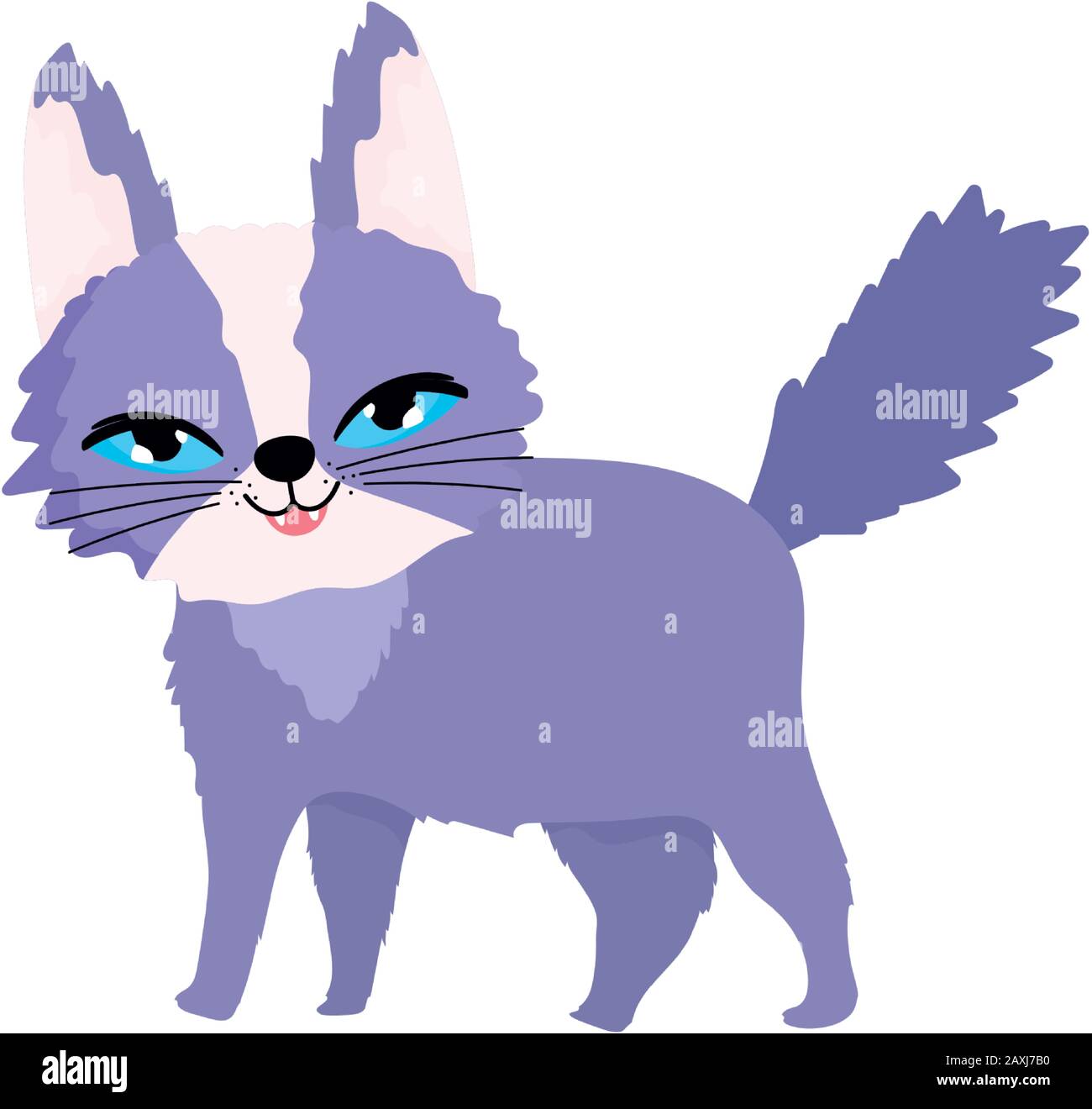 cute cat cartoon feline character pets vector illustration Stock Vector ...