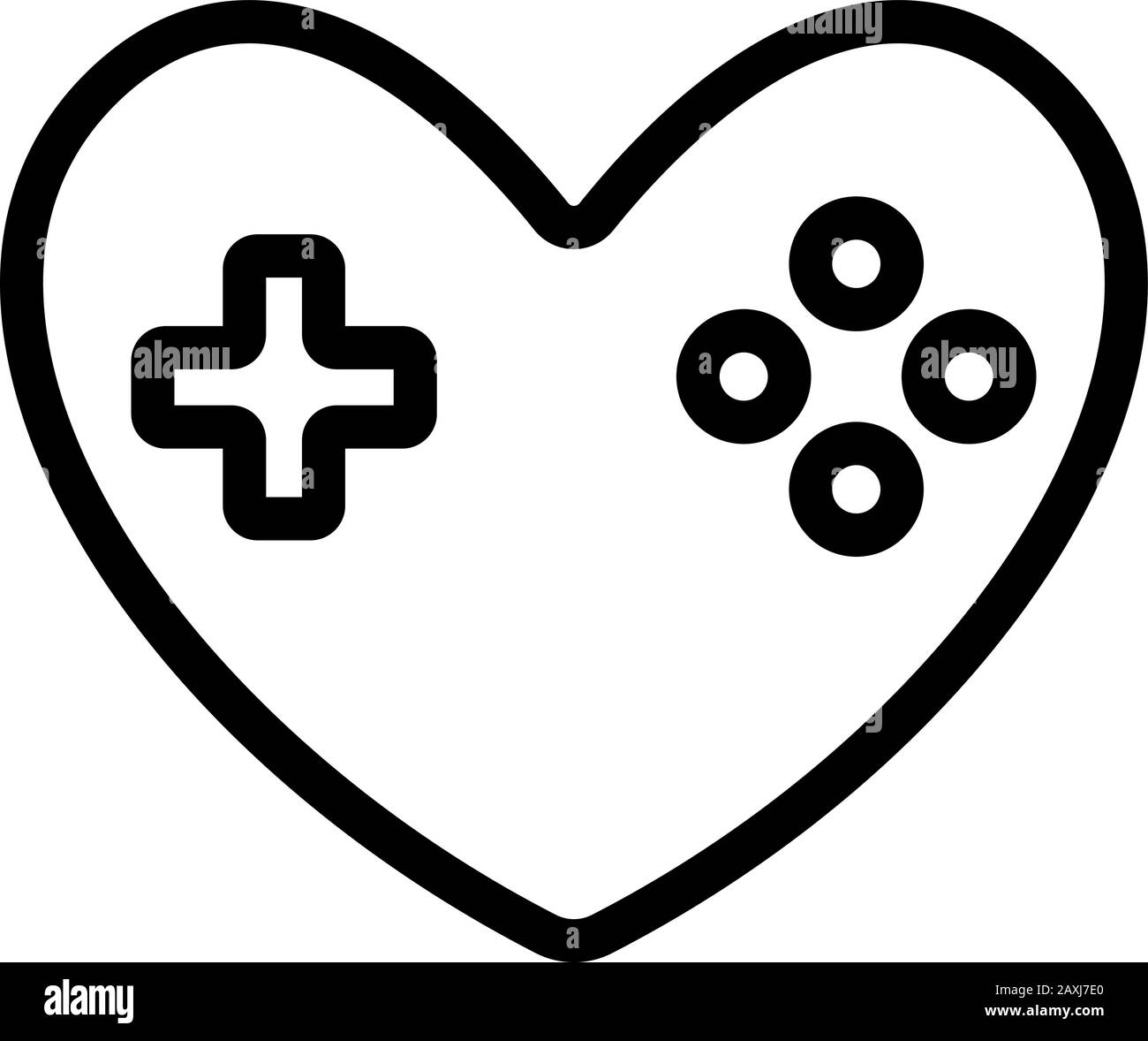 Control game icon vector. Isolated contour symbol illustration Stock ...