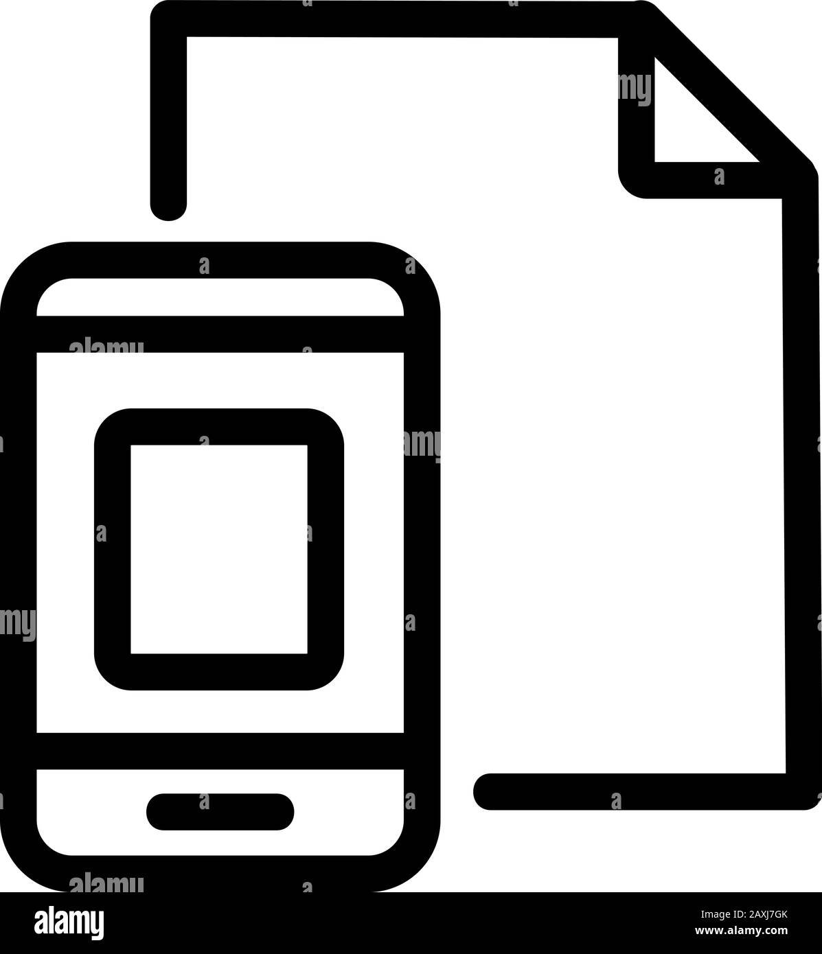 Scanner phone icon vector. Isolated contour symbol illustration Stock ...