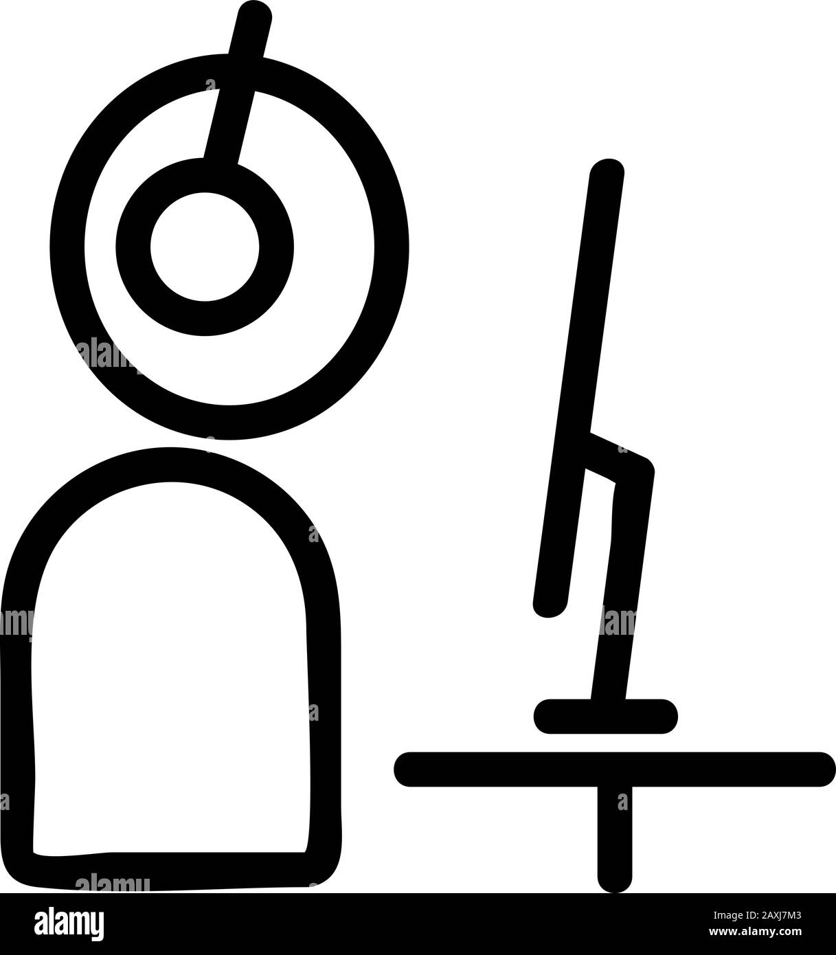 Gamer icon vector. Isolated contour symbol illustration Stock Vector ...