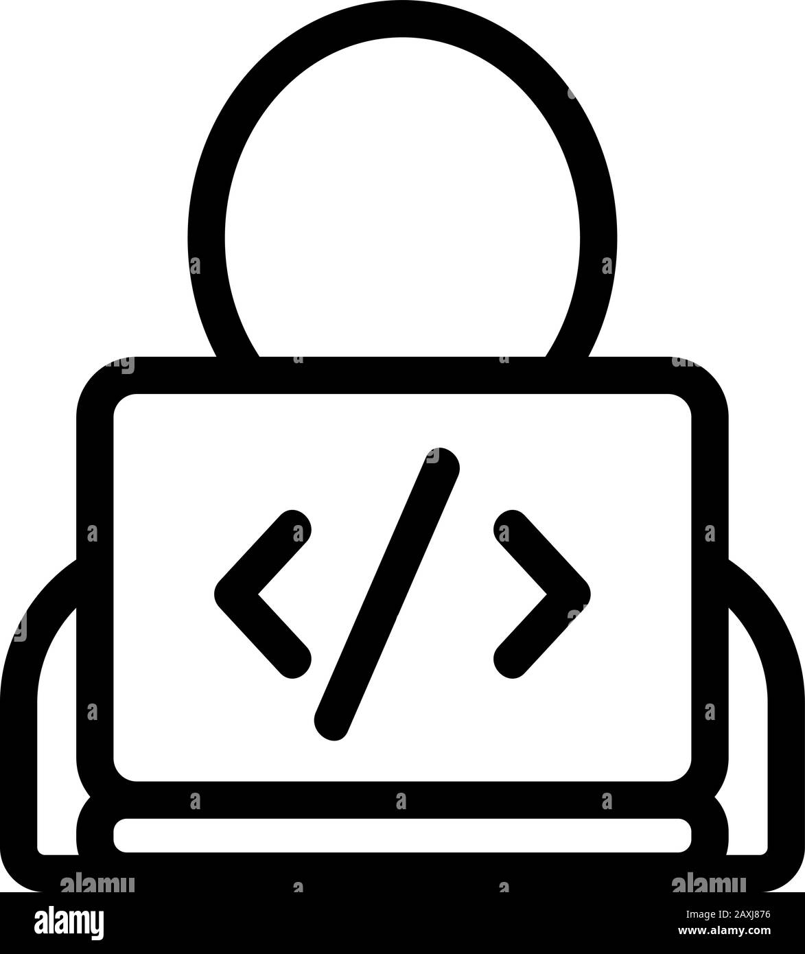 programmer icon vector. Isolated contour symbol illustration Stock ...