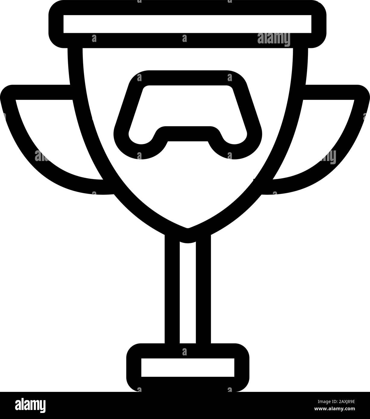 The winner of the game is an icon vector. Isolated contour symbol ...