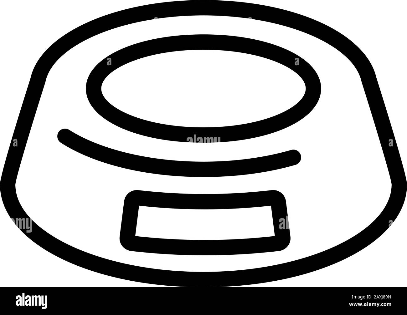 Pet bowl icon vector. Isolated contour symbol illustration Stock Vector ...
